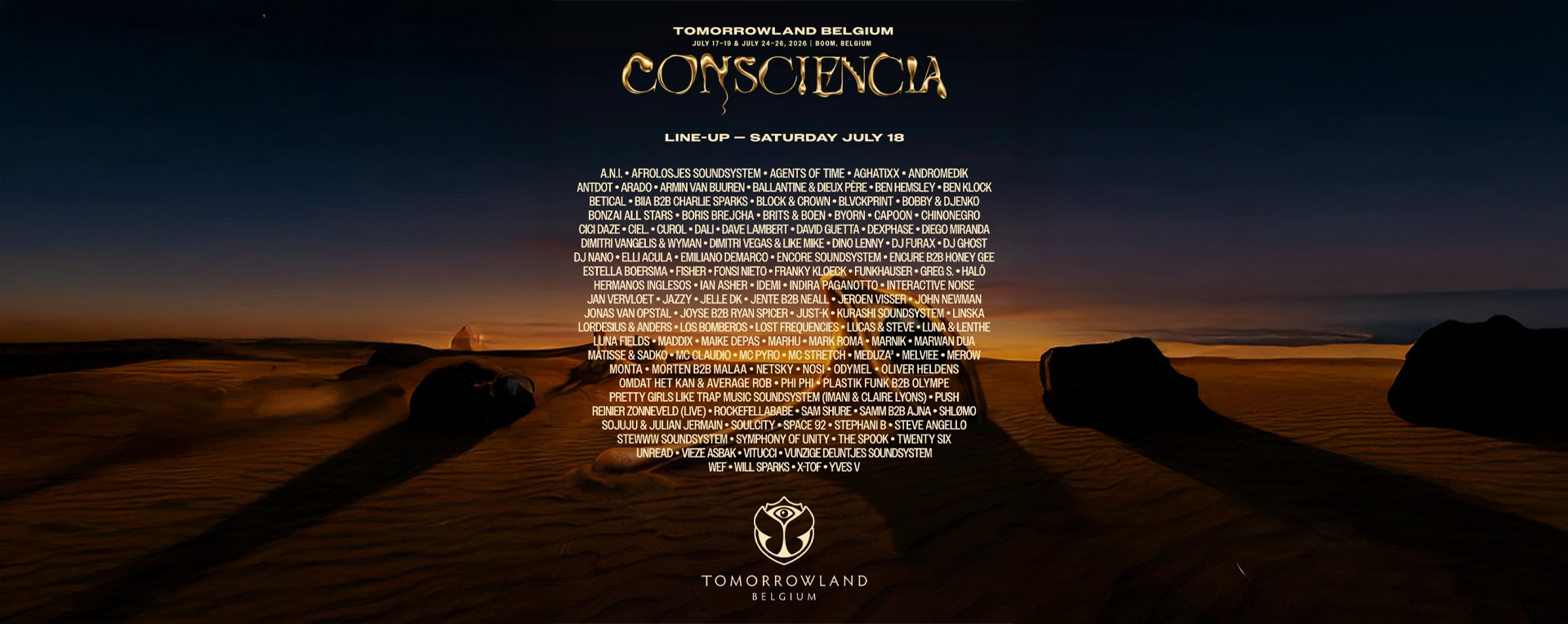 Tomorrowland Announces Full Festival Line-Up for 2026 | GIGX